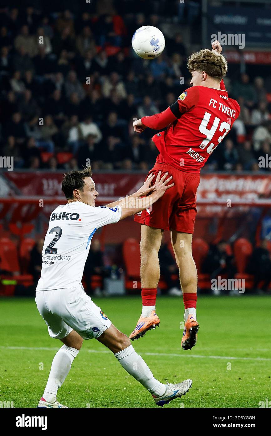 ENSCHEDE - Jeff Hardeveld of Telstar, Ruud Nijstad of FC Twente (l-r ...
