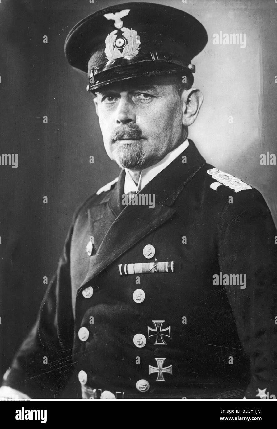 Rolf Hans Wilhelm Karl Carls, a German Rear Admiral, is depicted in a ...