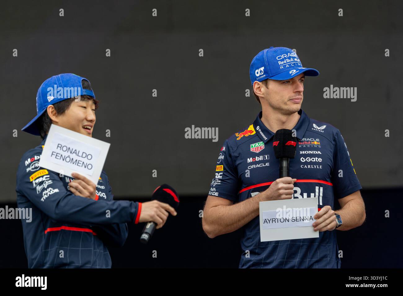 Max Verstappen and Yuki Tsunoda during the Formula 1 MSC Cruises Grande ...