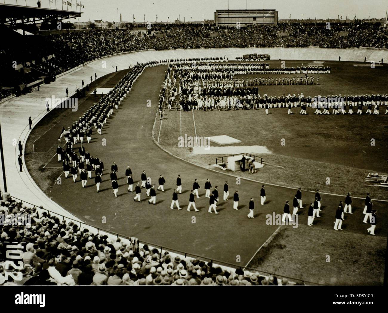 The Swiss Olympic team marches into the Olympic Stadium during the ...