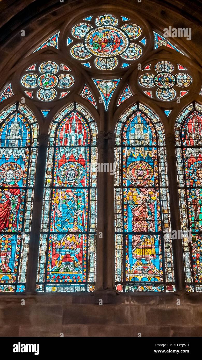 Stunning stained glass windows showcase detailed artistry and vibrant ...