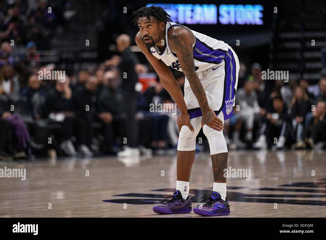 Sacramento Kings guard Malik Monk (0) looks on during the second half ...