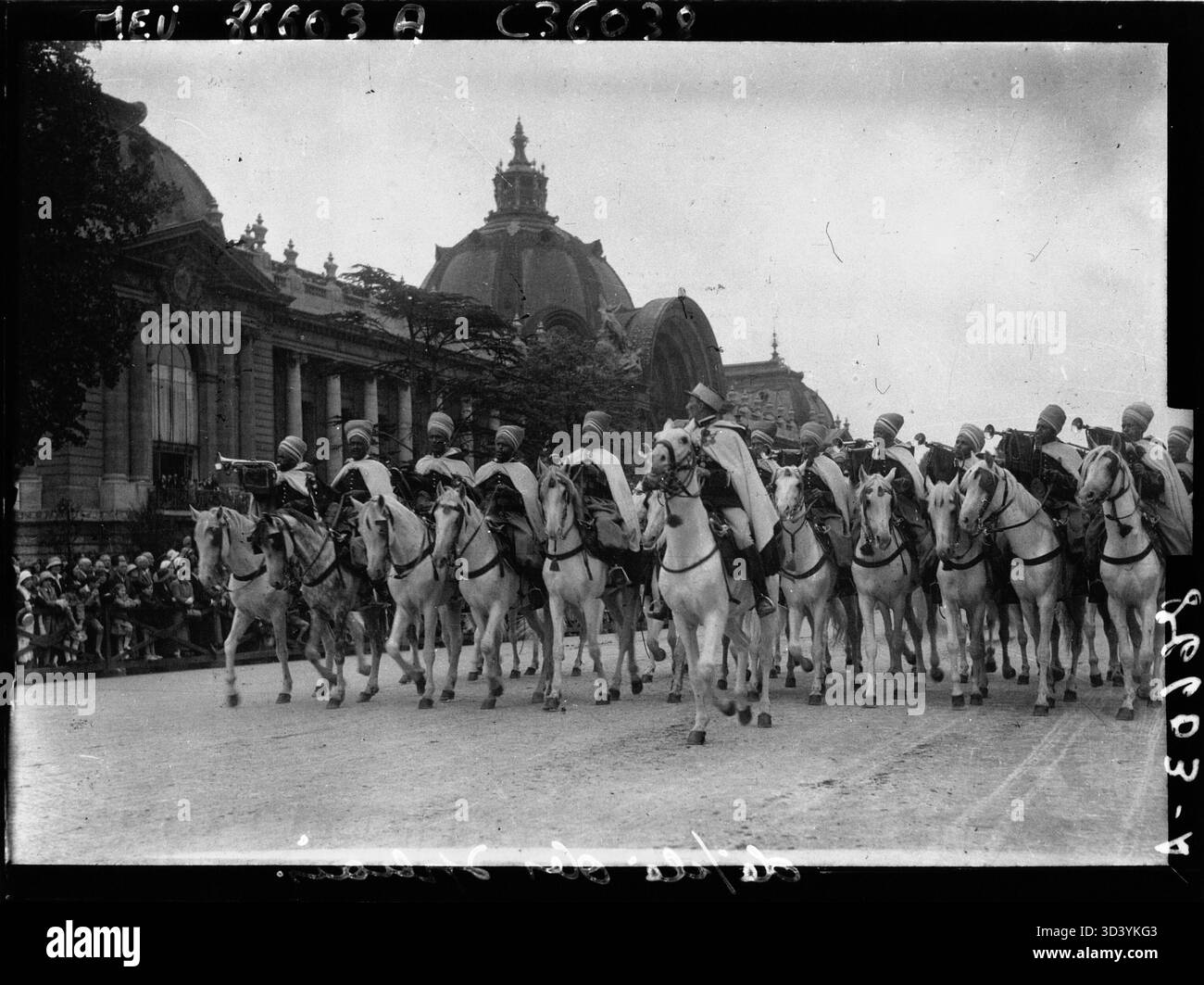 The 14 July 1931 military parade in France featured the Spahis, a group ...