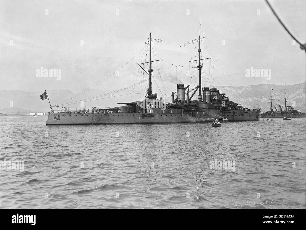 On May 6, 1922, the French battleship *Le Paris* is pictured in the ...