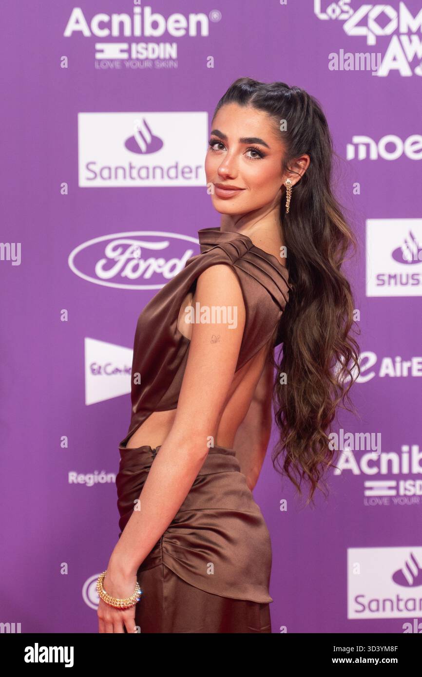 Influencer Lola Lolita during the photocall prior to the Los40 Music ...