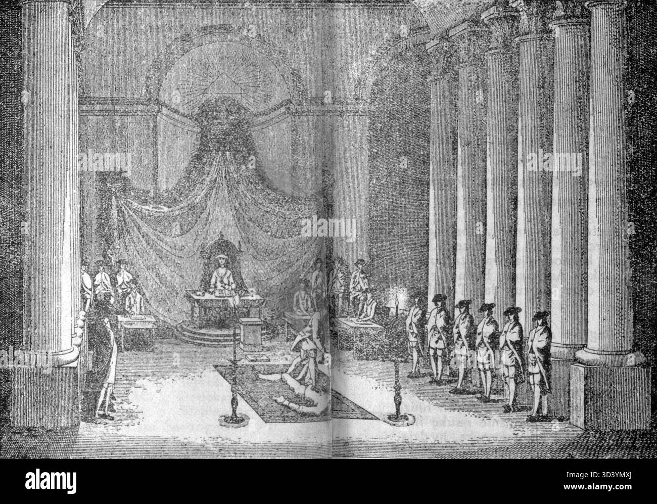 An illustration from the book *Tajemnice masonerji i masonów* (The ...