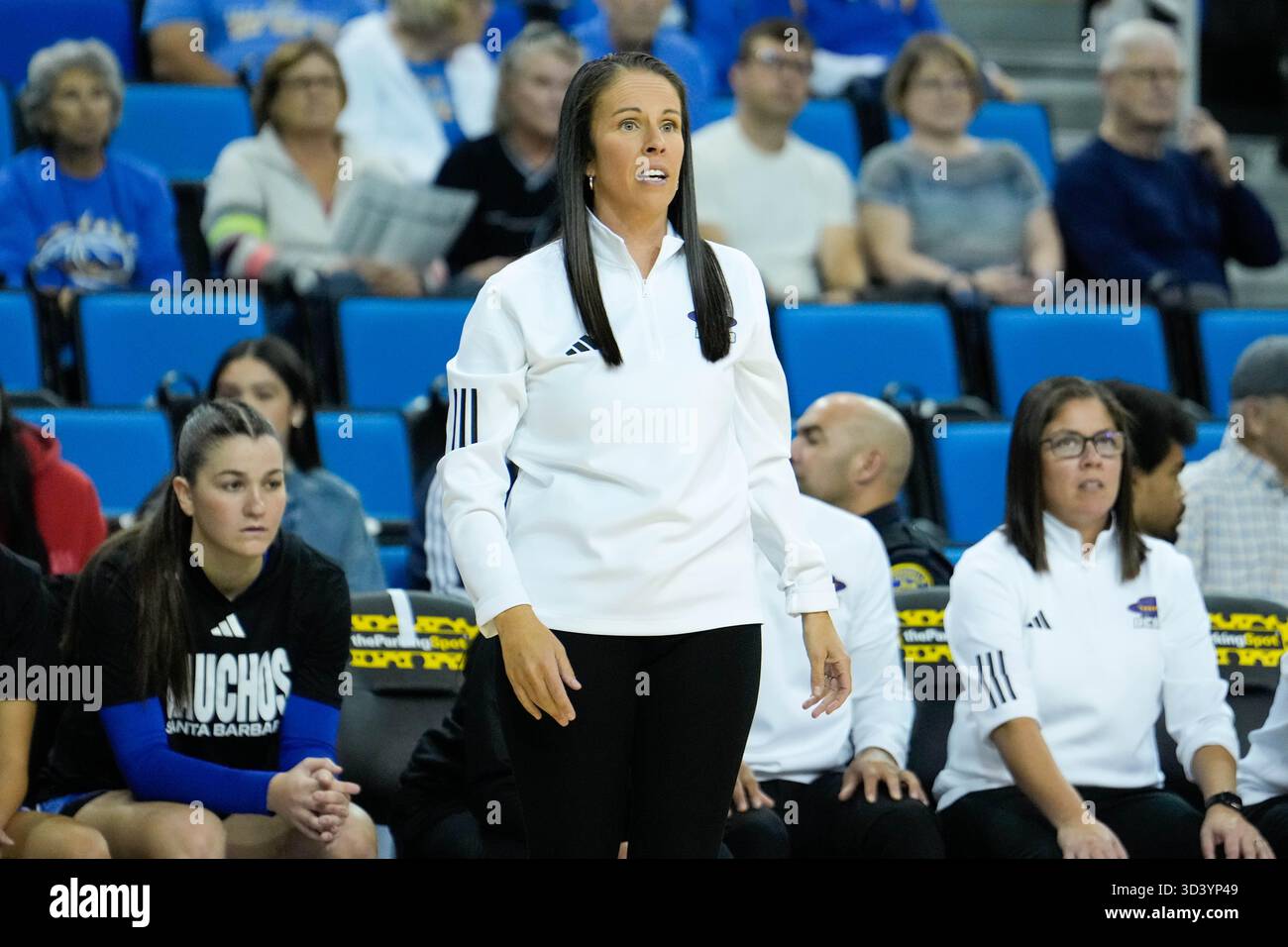 UC Santa Barbara Gauchos head coach Renee Jimenez during an NCAA ...
