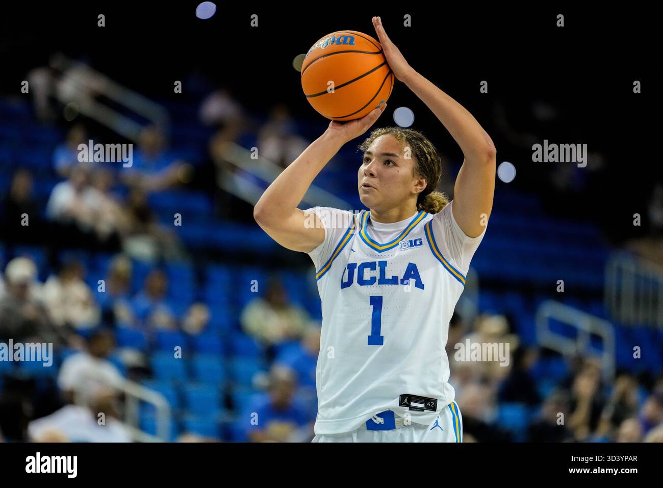 UCLA Bruins guard Kiki Rice (1) during an NCAA basketball game against ...