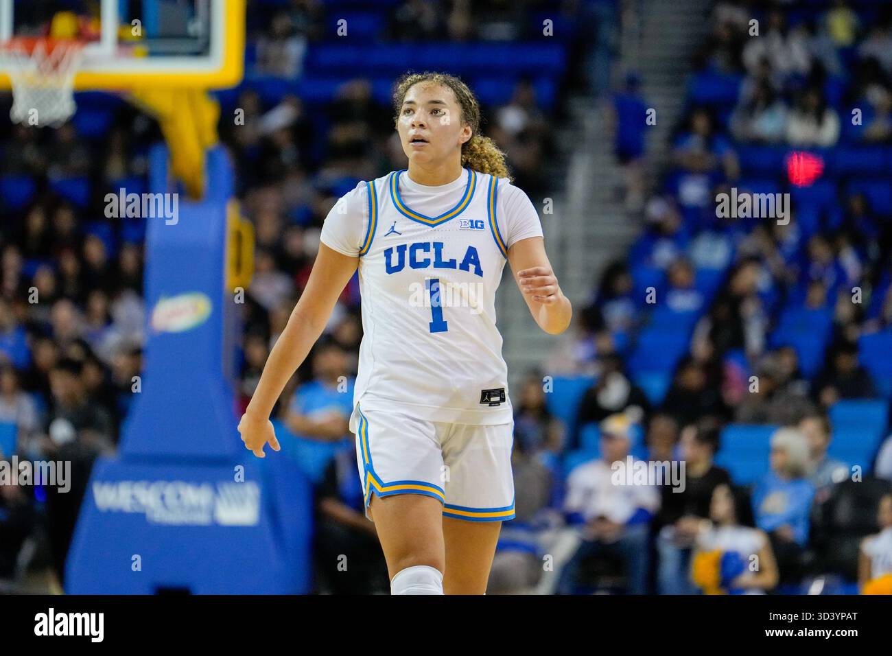 UCLA Bruins guard Kiki Rice (1) during an NCAA basketball game against ...