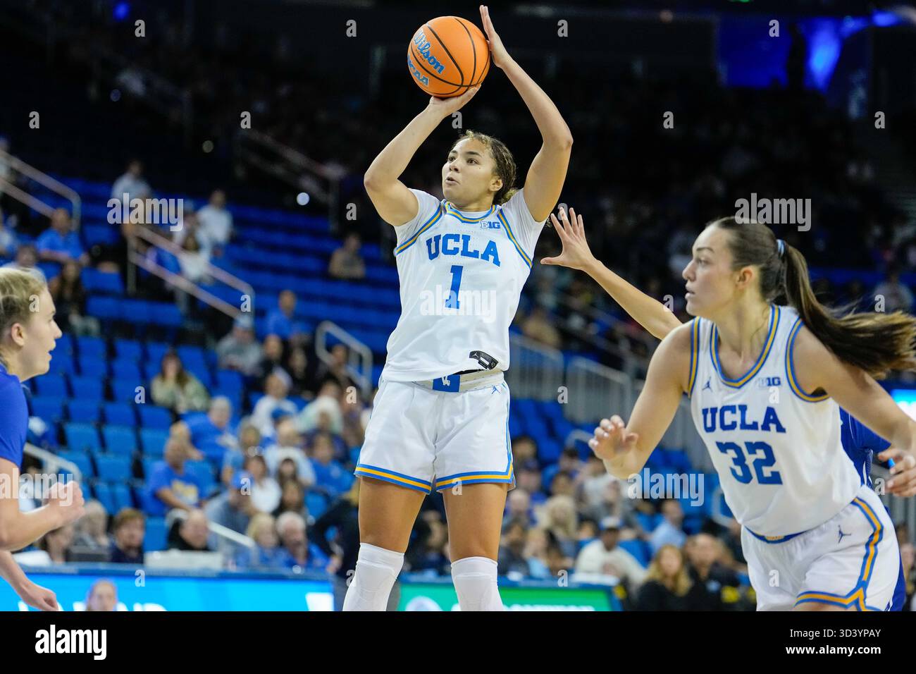 UCLA Bruins guard Kiki Rice (1) during an NCAA basketball game against ...