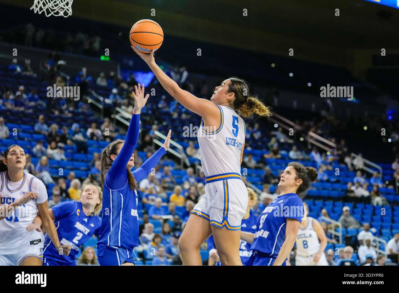 UCLA Bruins guard Charlisse Leger-Walker (5) during an NCAA basketball ...