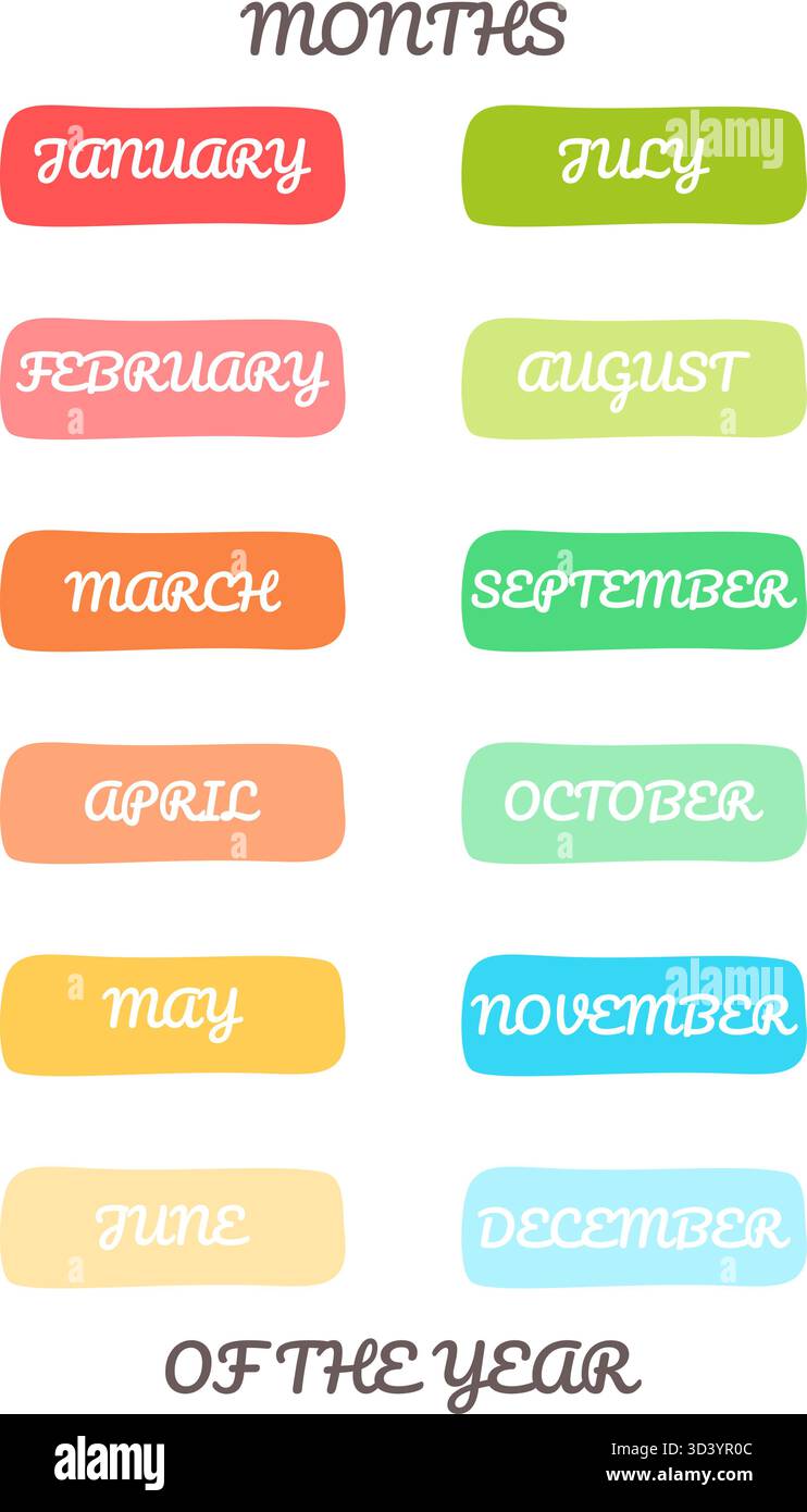 June twelve months year Stock Vector Images - Alamy