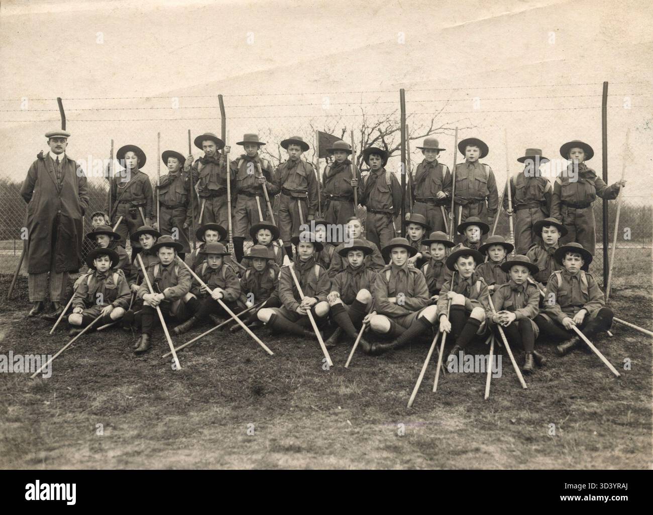 Group photo of The Hague boy scouts with their English leader, Mr ...