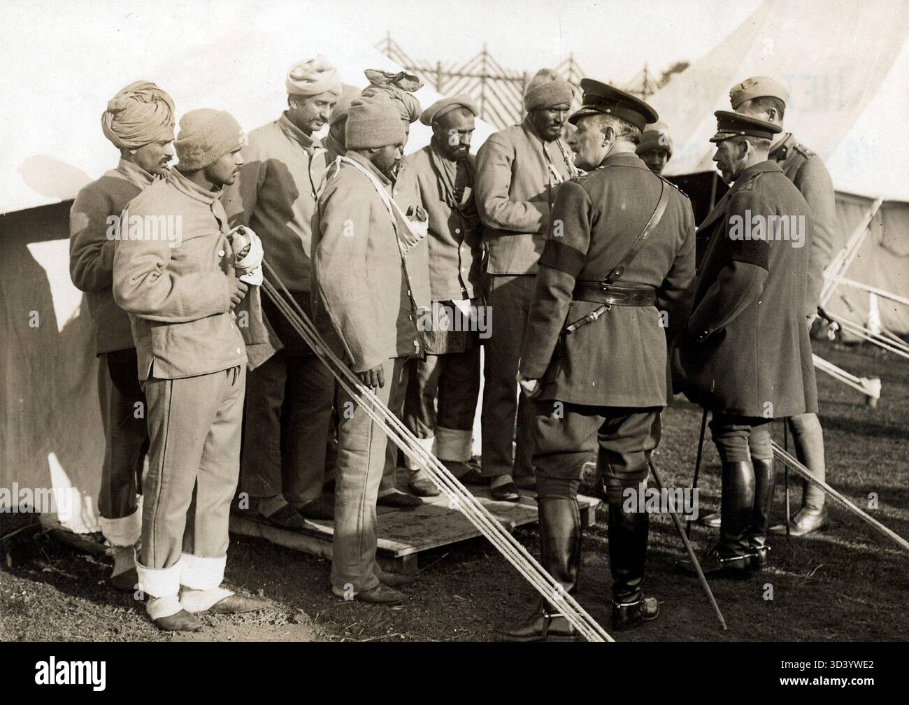 King George V of England is seen talking to injured Indian soldiers in ...