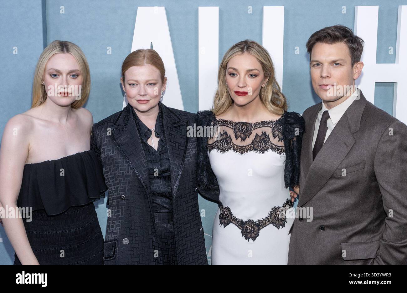 Dakota Fanning, Sarah Snook, Abby Elliott and Jake Lacy attend Peacock ...