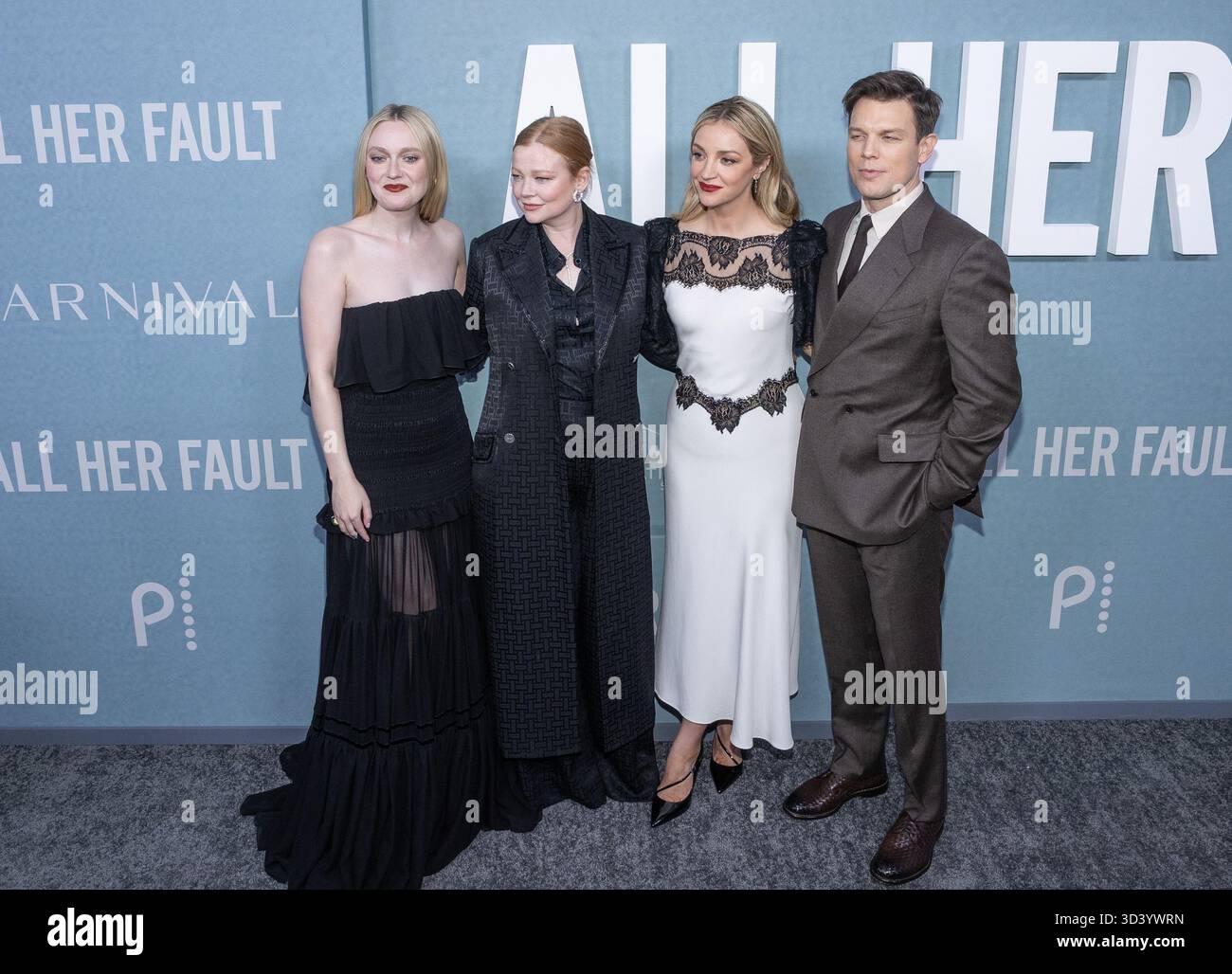 Dakota Fanning, Sarah Snook, Abby Elliott and Jake Lacy attend Peacock ...