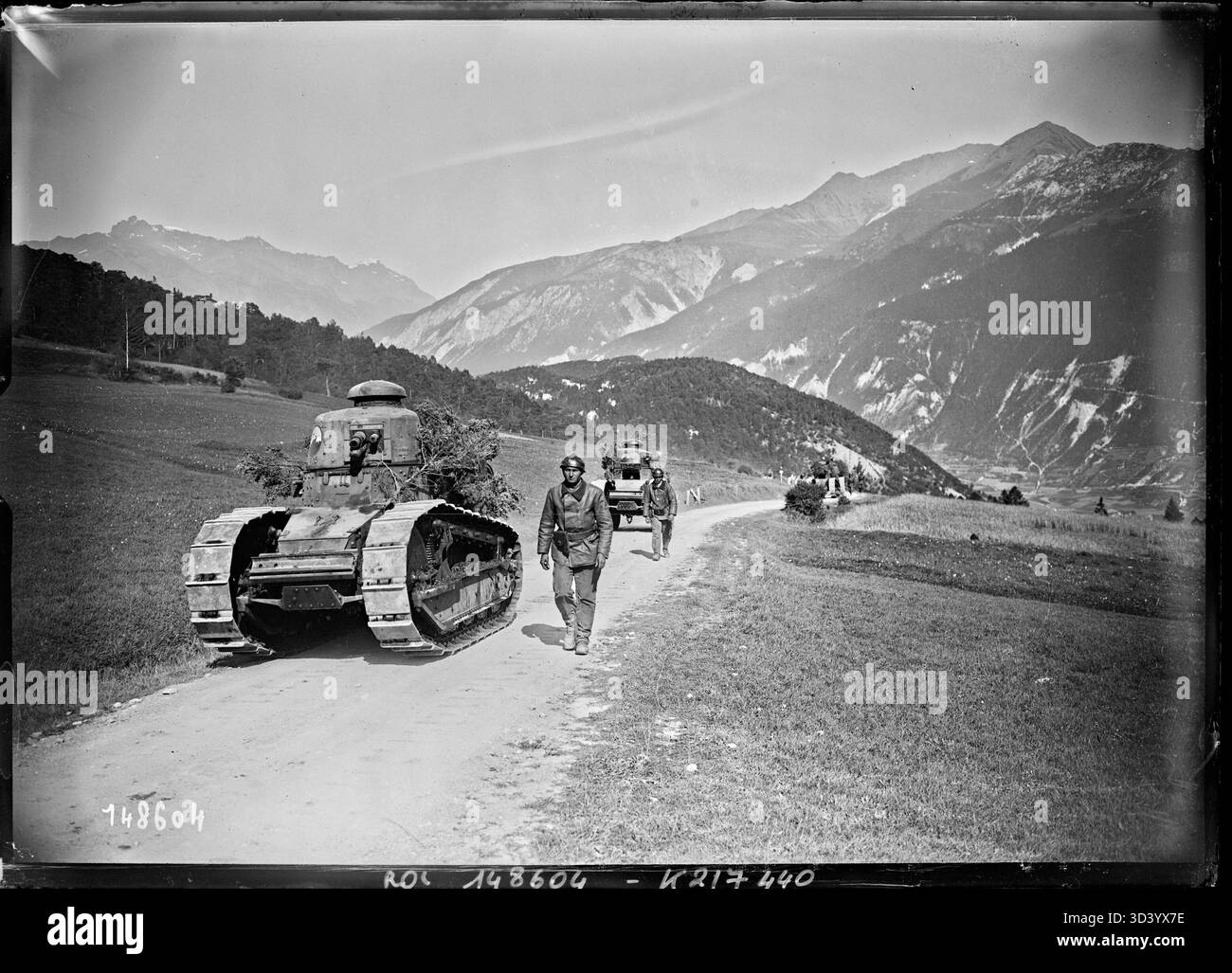 Captured on 1 September 1930 by Agence Rol, this image shows tanks ...