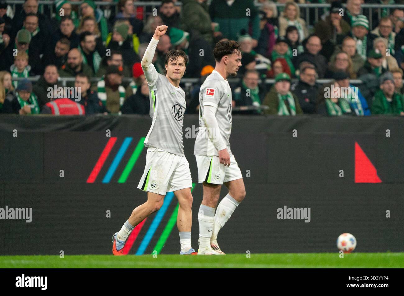 Goal [goal] for 0:1 Mattias Svanberg (Wolfsburg, #32) celebrates/Jubel ...