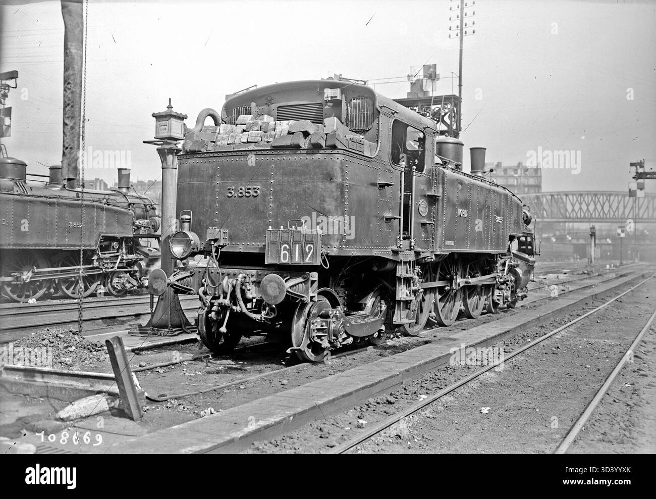 This photograph from April 17, 1926, shows a Paris Nord locomotive with ...