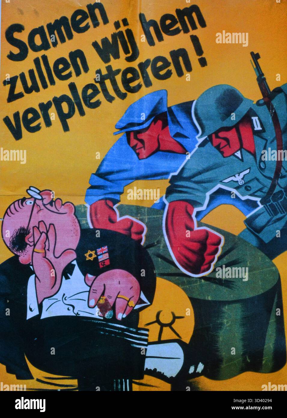 A propaganda poster of the 27th SS Volunteer Grenadier Division ...