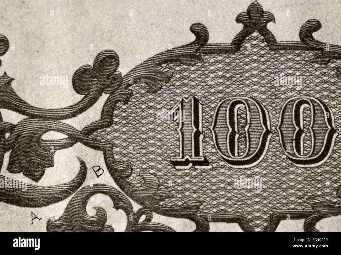 In 1915, genuine 100 gulden bills had a distinct feature where the ...