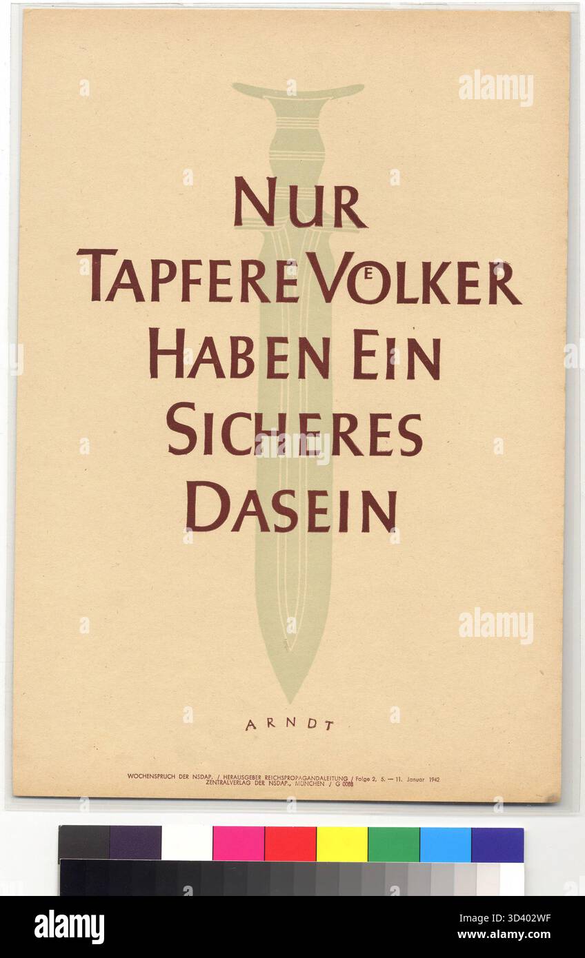 This 'Wochenspruch der NSDAP' (weekly slogan) from 5 January 1942 ...