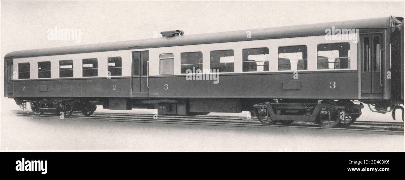 This image showcases a mixed 2nd and 3rd class passenger car used by ...