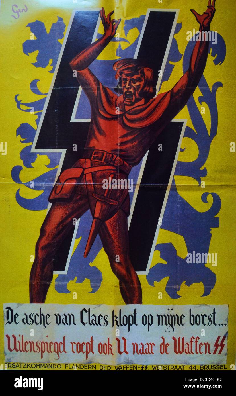 A propaganda poster for the 27th SS Volunteer Grenadier Division ...