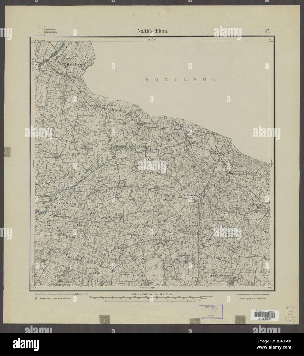 This 1915 map sheet from the Königlich Preußische Landesaufnahme (Royal ...