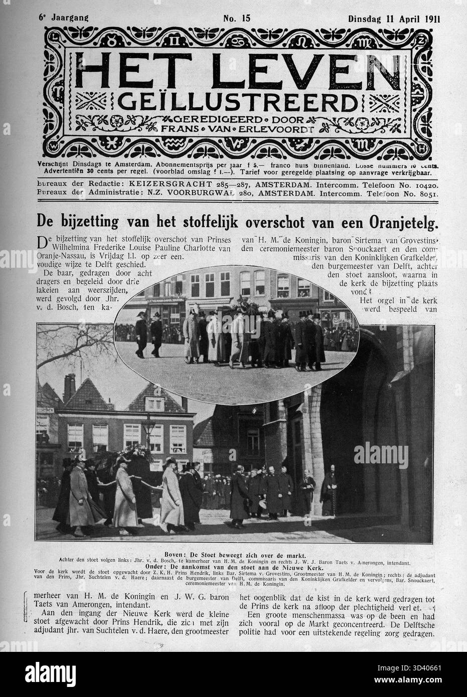 In April 1911, Princess Pauline is laid to rest in Delft. Prince ...