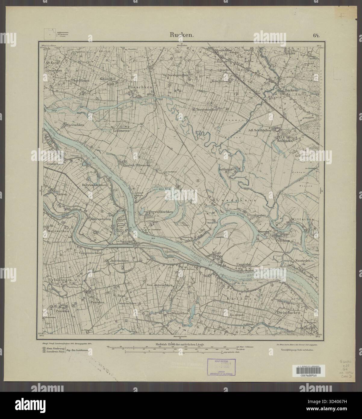 Map titled 'MTB Rucken,' part of the Königlich Preußische ...