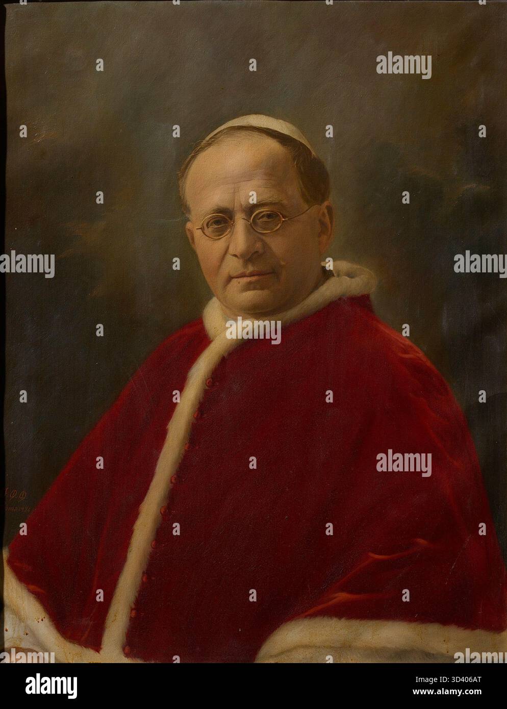 This 1924 painting depicts Pope Pius XI, born Achille Ratti, showing ...