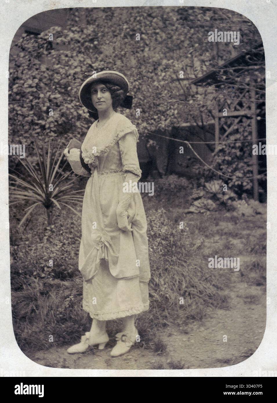 Marie Volfová, later known as Churavá, is photographed around 1913 in a ...