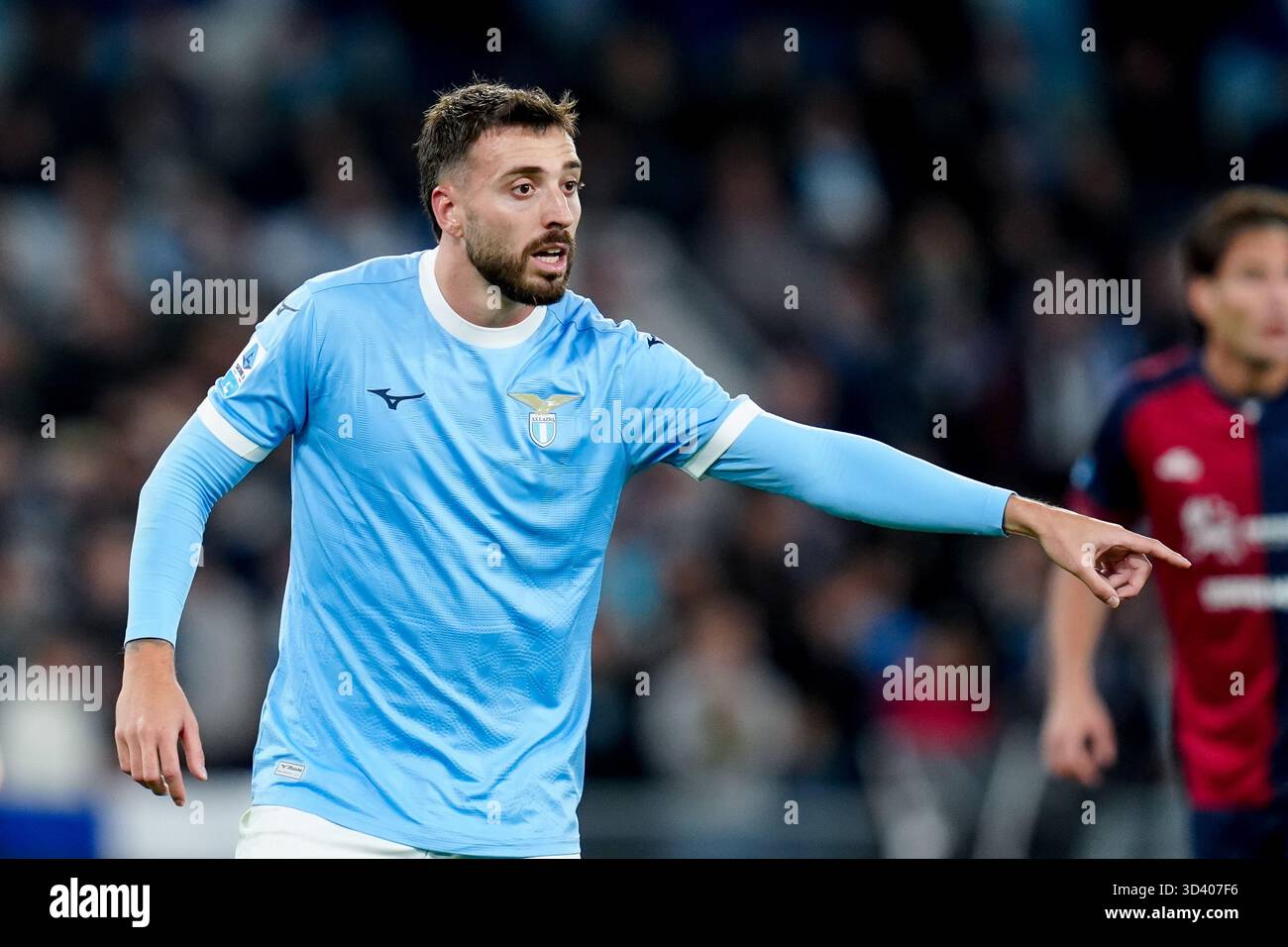 Mario Gila of SS Lazio gestures during the serie Serie A Enilive match ...
