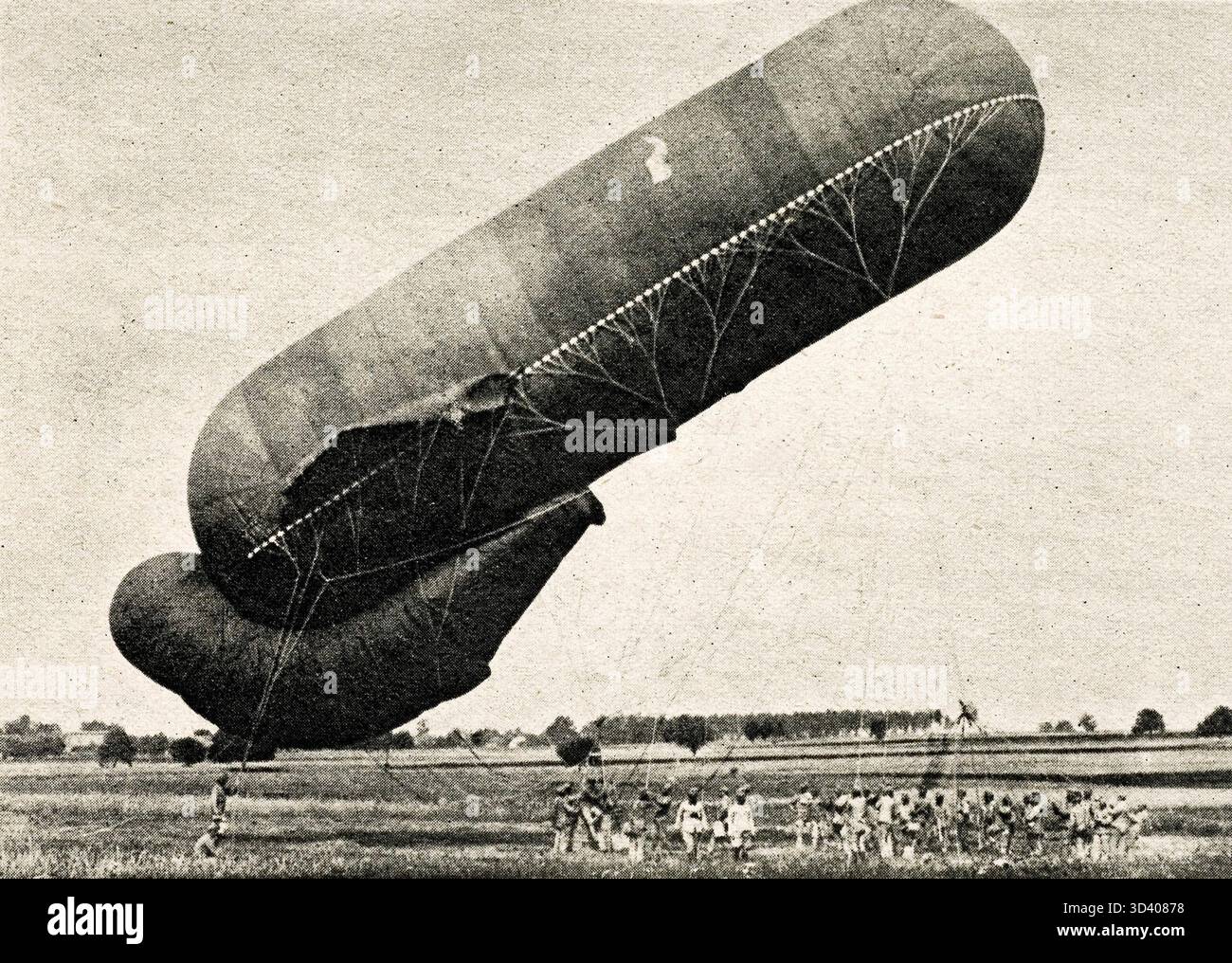 An Austrian cable balloon, known as a dragon balloon, used for ...