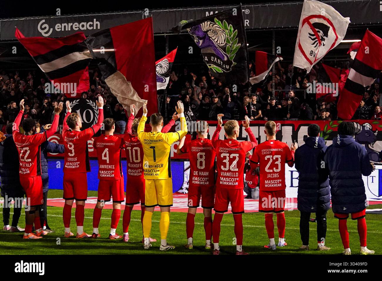 ALMERE, NETHERLANDS - NOVEMBER 7: Ferdy Druijf of Almere City FC, James ...