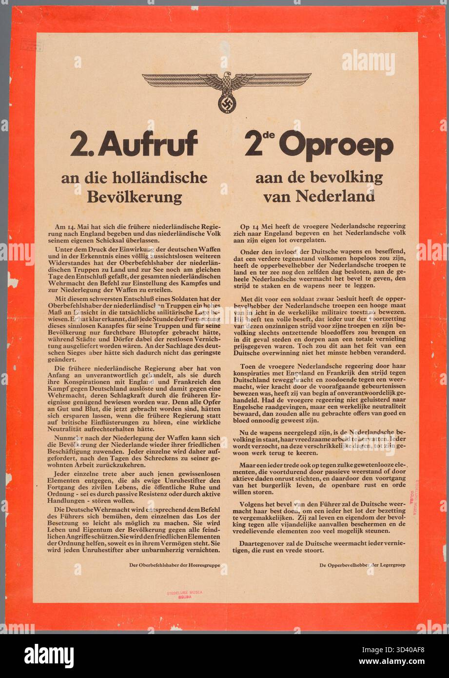 This announcement, made in May 1940 by the German Supreme Command ...