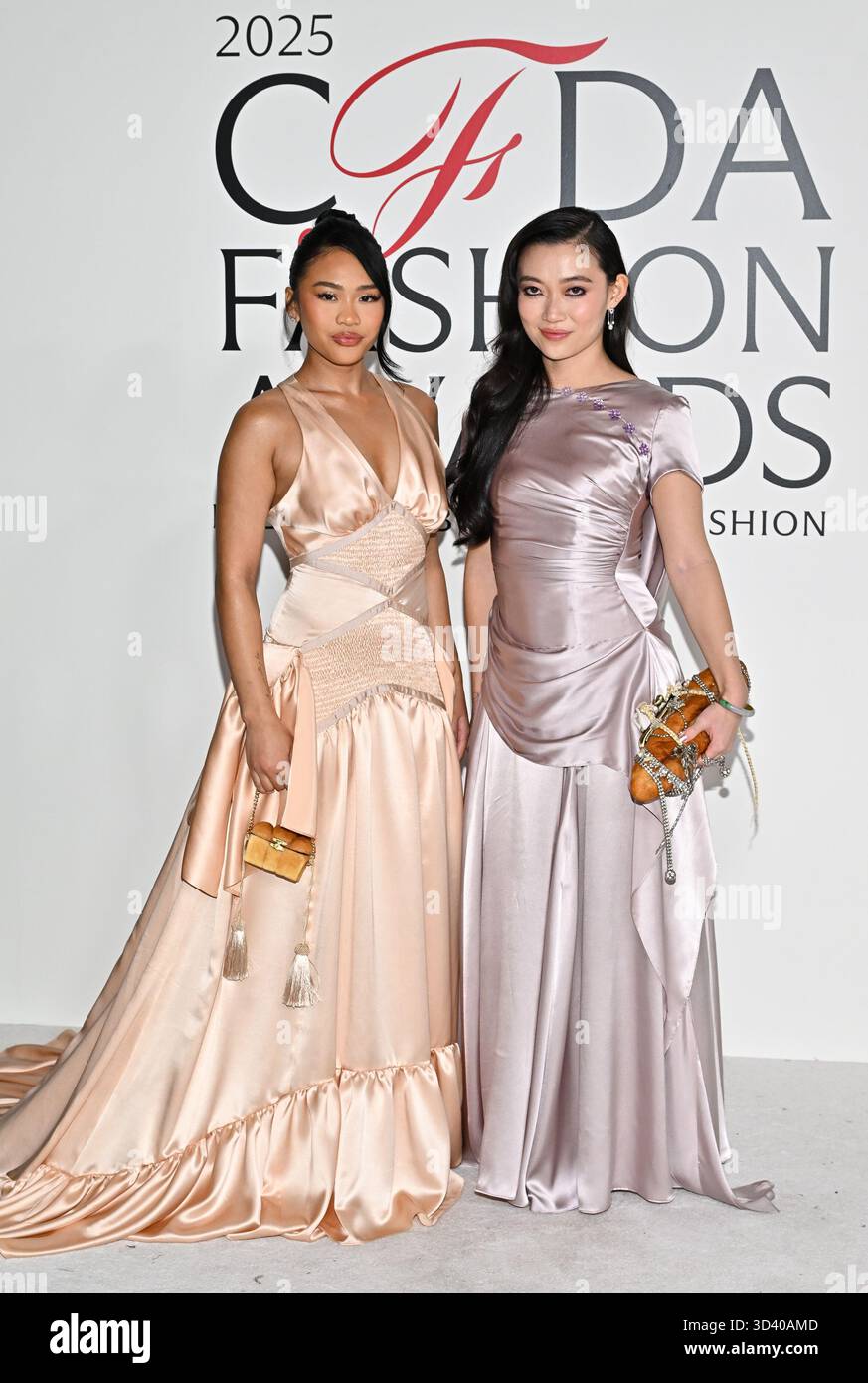 Sunisa Lee, left, and Olivia Z Cheng attend the CFDA Fashion Awards ...