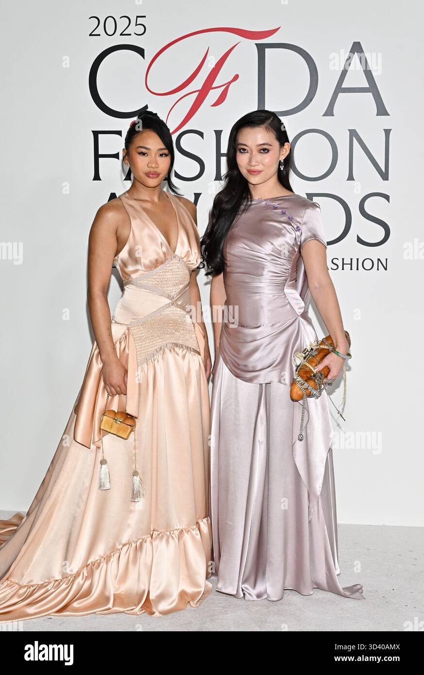 Sunisa Lee, left, and Olivia Z Cheng attend the CFDA Fashion Awards, hosted by The Council of ...