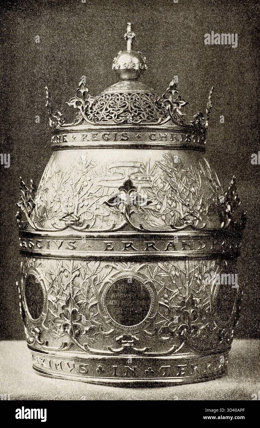 The Golden Tiara, a 25th anniversary gift to Pope Leo XIII, was created ...