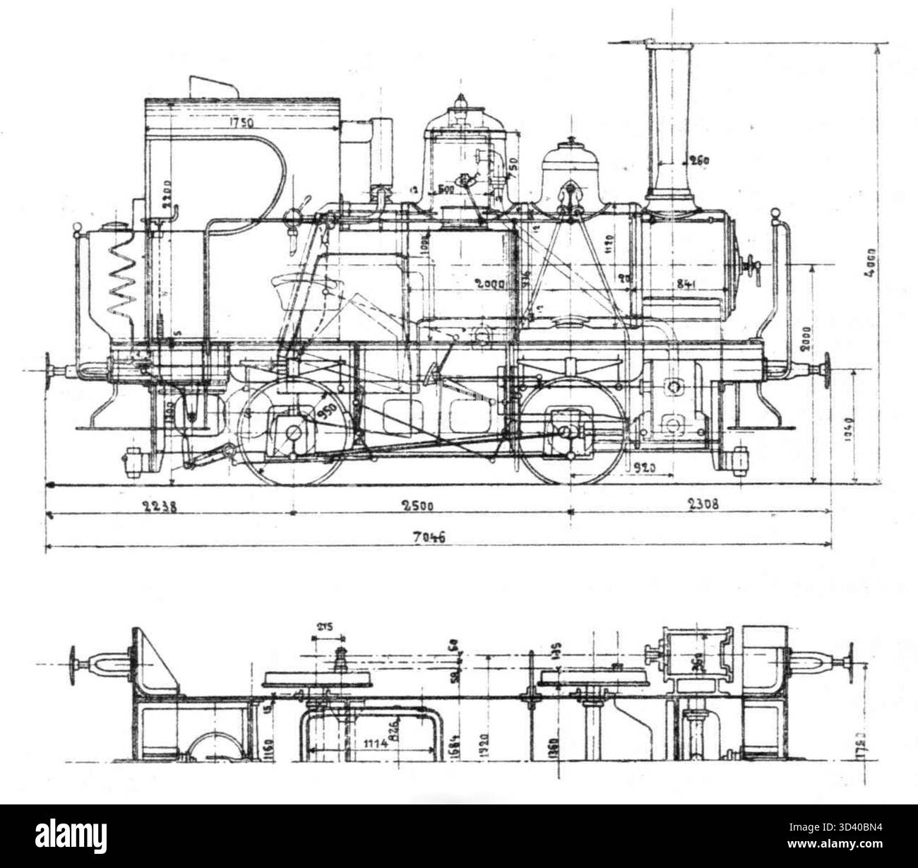 A line drawing of the kkStB class 86 locomotive, created in December ...