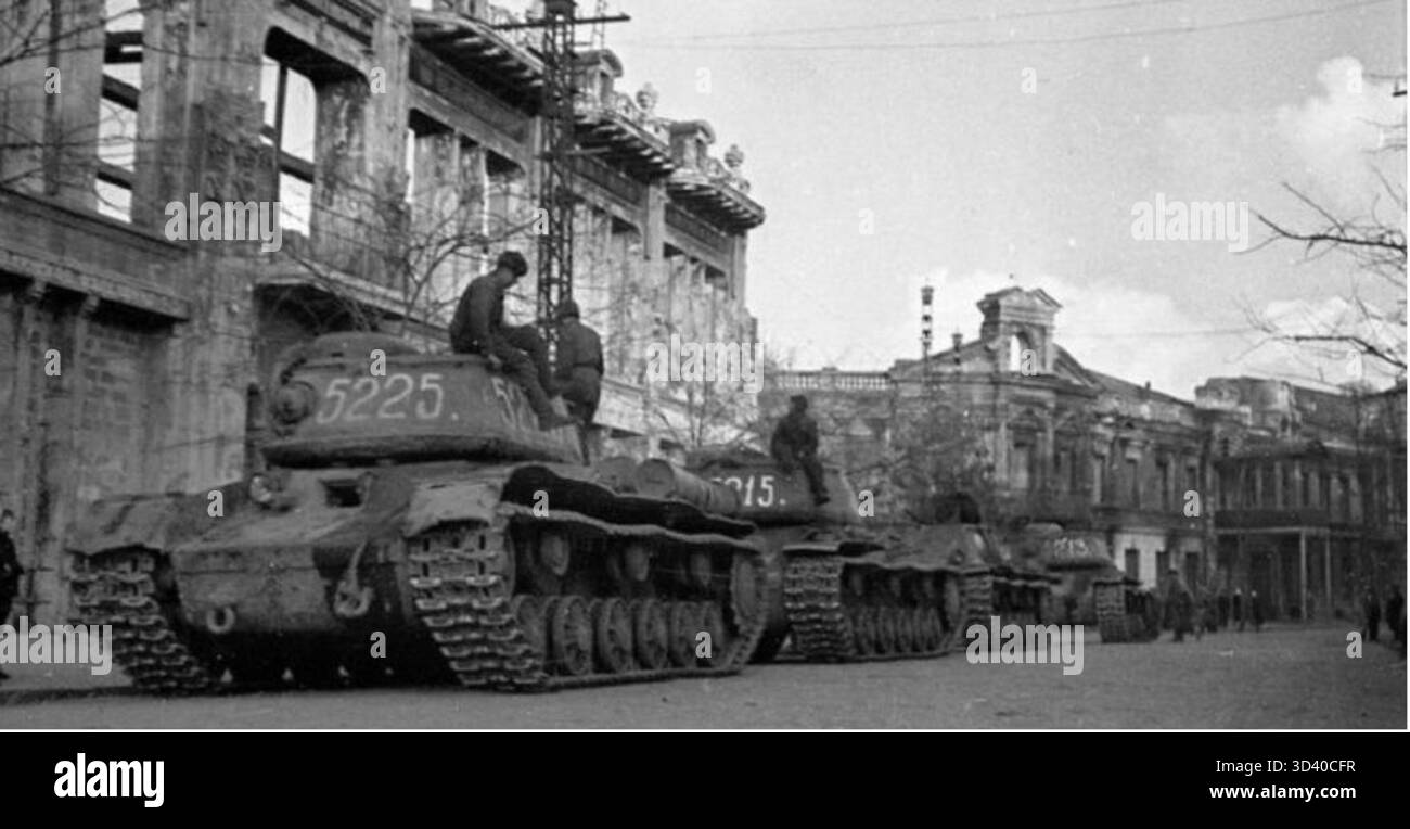 In April 1944, Soviet heavy armored vehicles were deployed in Eupatoria ...
