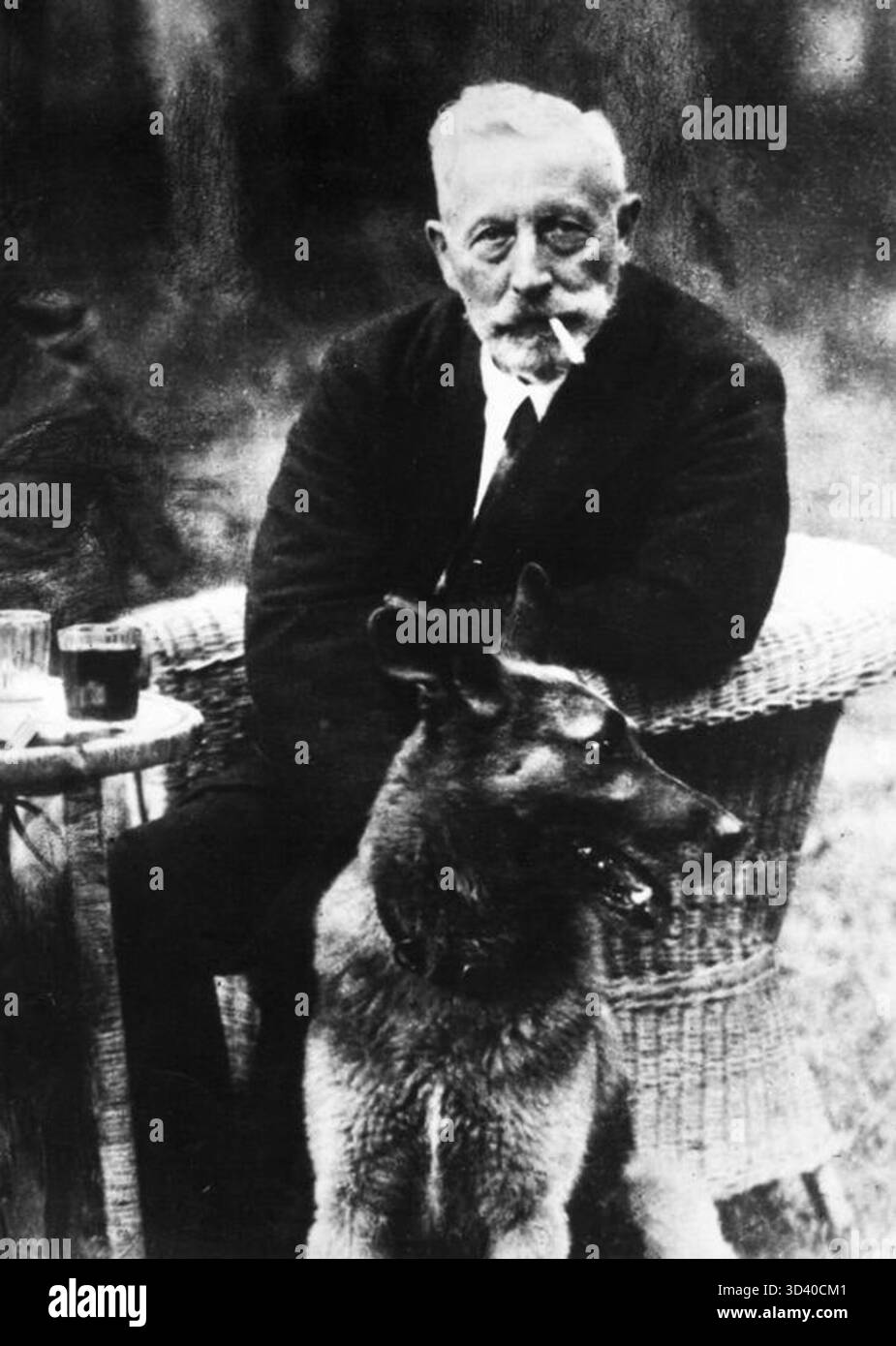 This photograph from 1938 shows Kaiser Wilhelm II in exile in Doorn ...