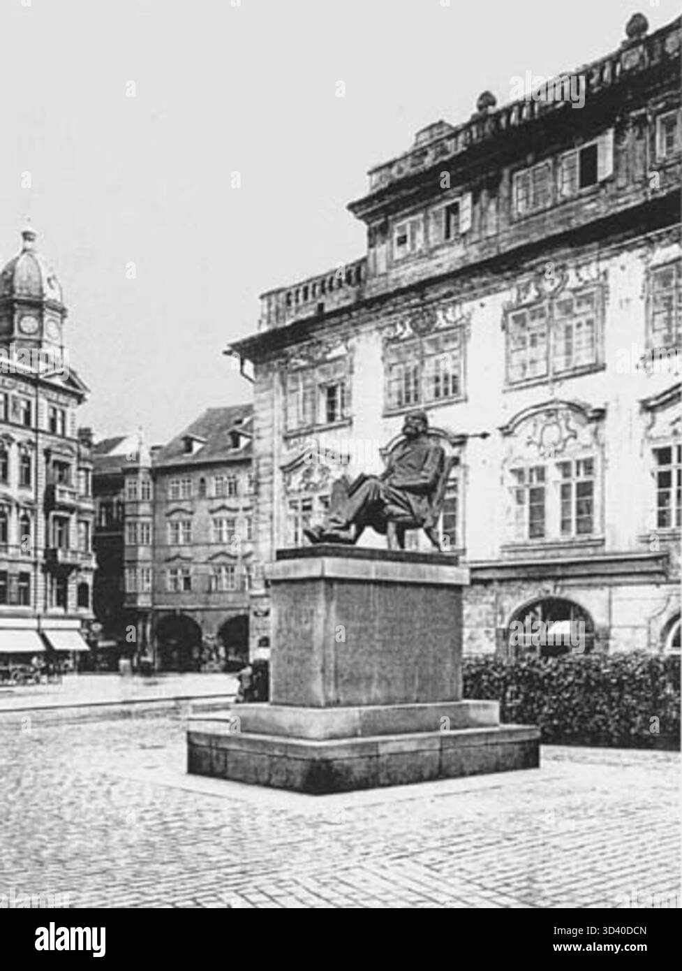 This photo, taken in the 1930s, depicts the Ernest Denis Monument at ...