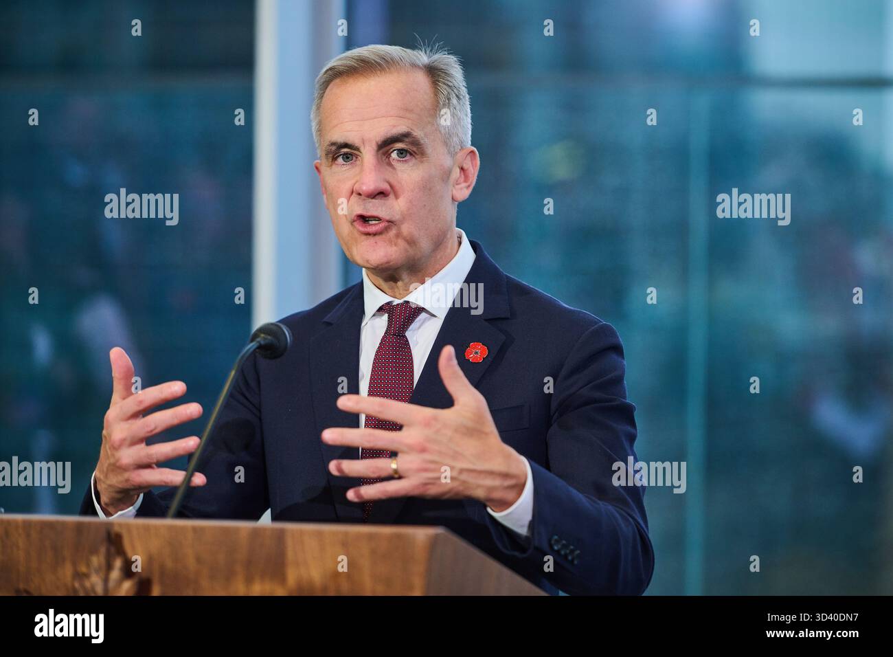 Prime Minister Mark Carney speaks at the Vector artificial intelligence research institute in ...