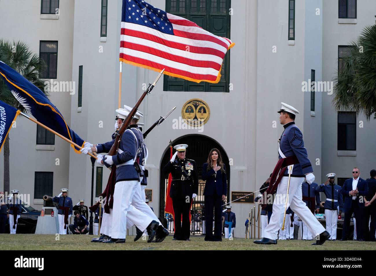U.S. Homeland Security Secretary Kristi Noem and Citadel President, Gen ...