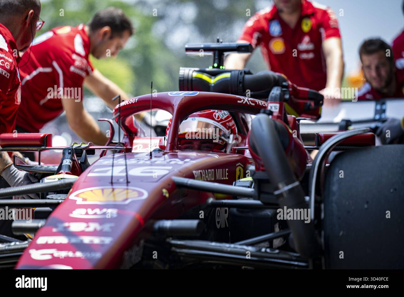 SAO PAULO, BRAZIL - NOVEMBER 07: Charles Leclerc driving Ferrari SF-25 ...