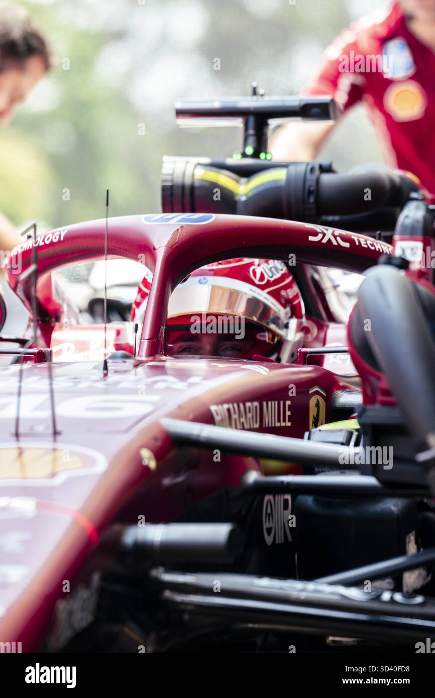 SAO PAULO, BRAZIL - NOVEMBER 07: Charles Leclerc driving Ferrari SF-25 ...
