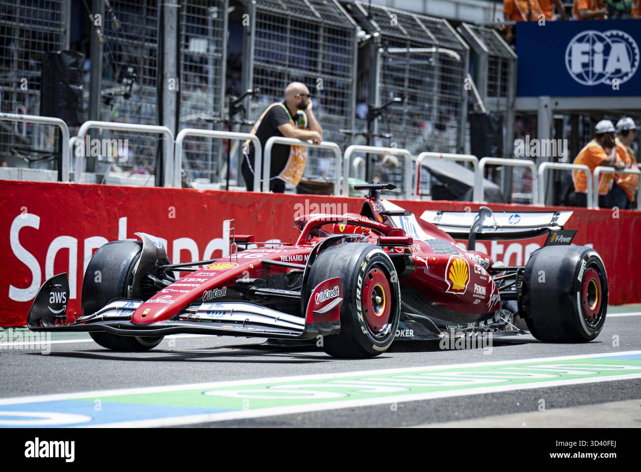 SAO PAULO, BRAZIL - NOVEMBER 07: Charles Leclerc driving Ferrari SF-25 ...