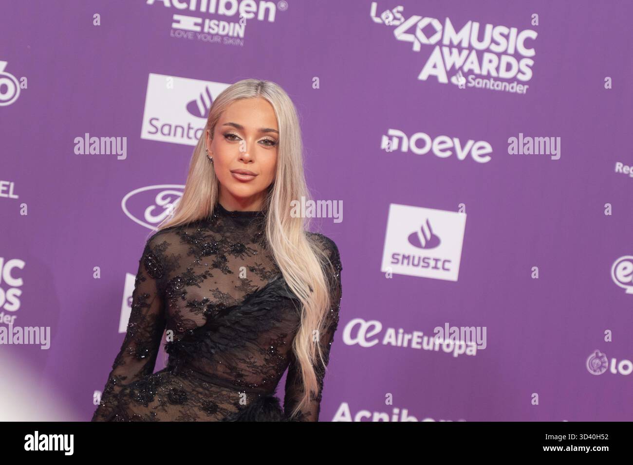 Singer Ana Mena during the photocall prior to the Los40 Music Awards ...
